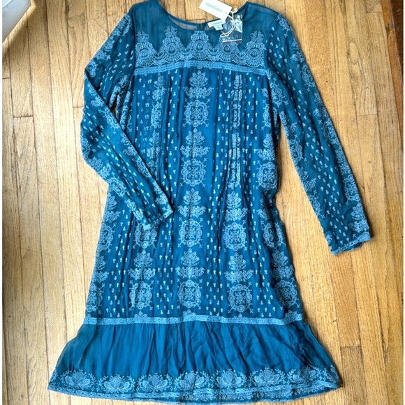 Sundance | Dresses | Nwt Sundance Blue Lightweight Lacey Dress With ...